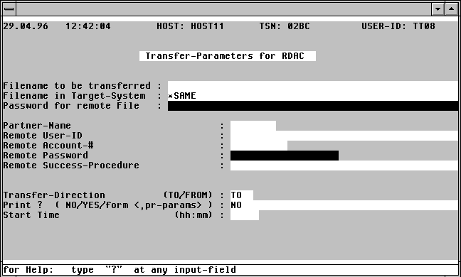 File Transfer with FT-BS2000/RDAC