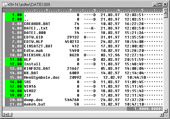 EDT-Kommandos: FSTAT